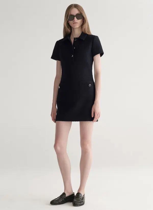 A.L.C. Marcie Cotton Boucle Mini Dress