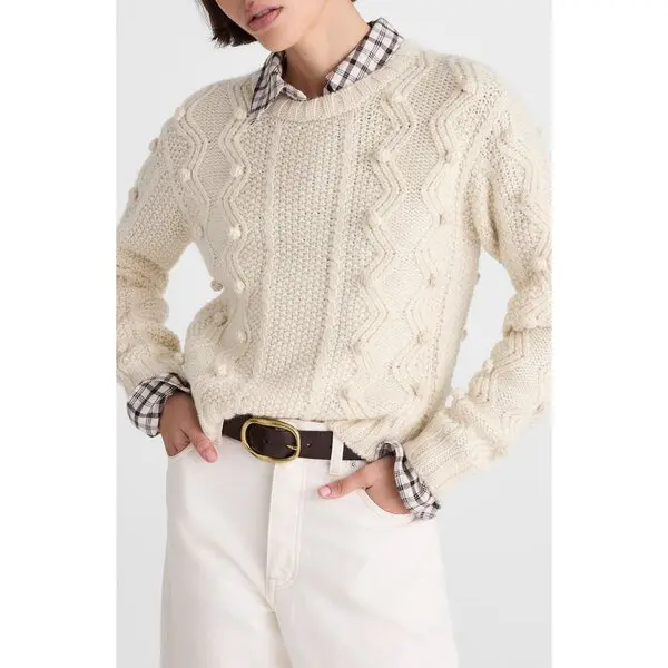 Madewell Mixed Stitch Crewneck Sweater