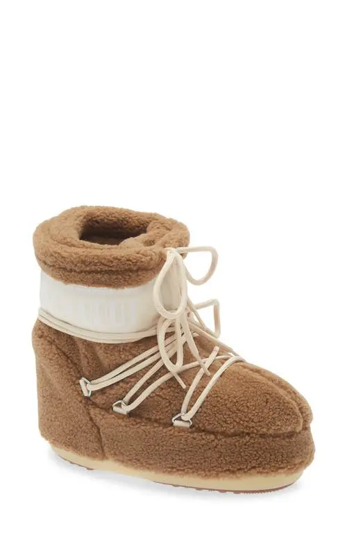 Moon Boot Icon High-pile Fleece Low Boot - Camel
