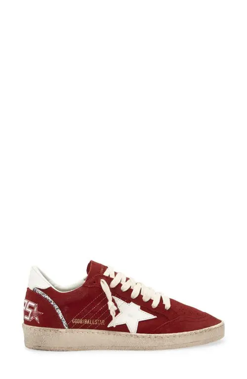 GOLDEN GOOSE Ball Star Low Top Sneaker - Red/white