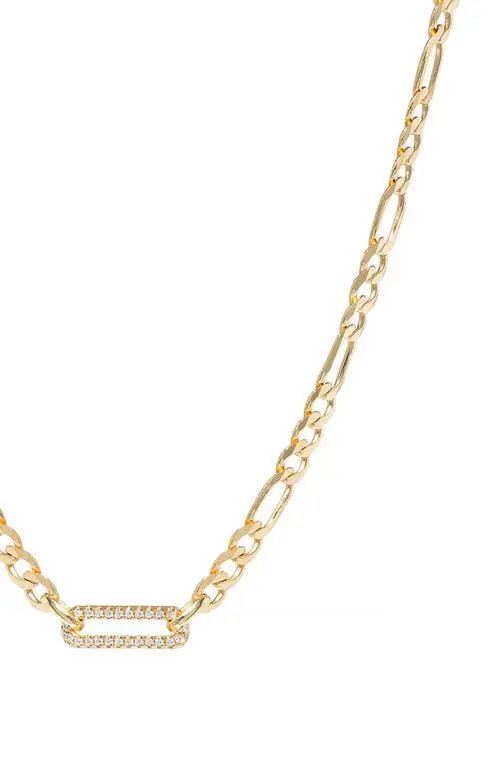 ATHRA LUXE Pavé Figaro Chain Necklace