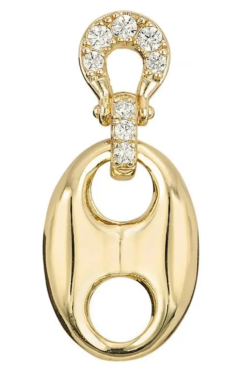 ATHRA LUXE Pavé Horsebit Drop Earrings - Gold