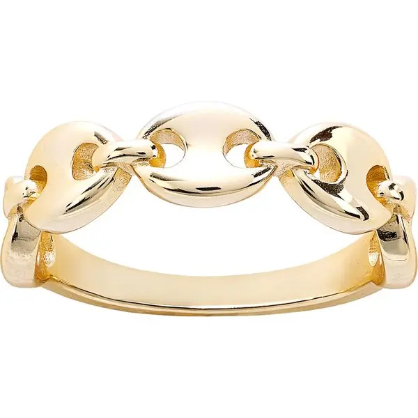 ATHRA LUXE Half Mariner Link Band Ring - Gold
