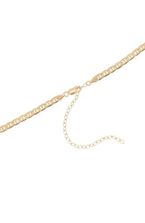 ATHRA LUXE Diamond Cut Link Chain Necklace - Gold