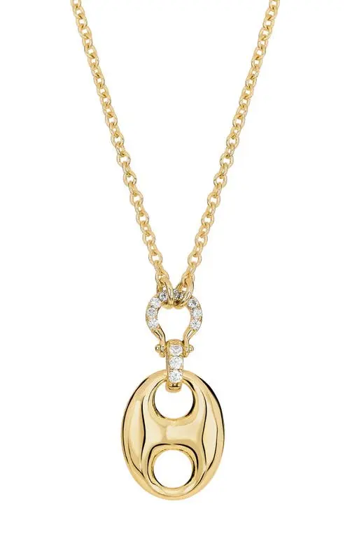 ATHRA LUXE Pavé Horsebit Necklace - Gold