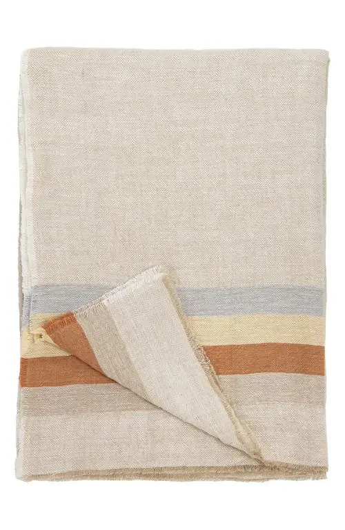 POM POM AT HOME Burke Oversize Linen Throw Blanket - Natural