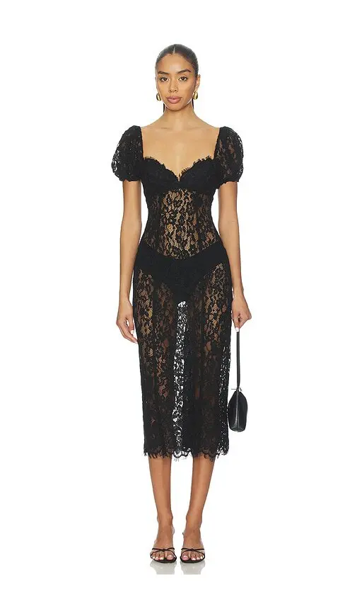 Lpa Nicola Midi Dress - Black