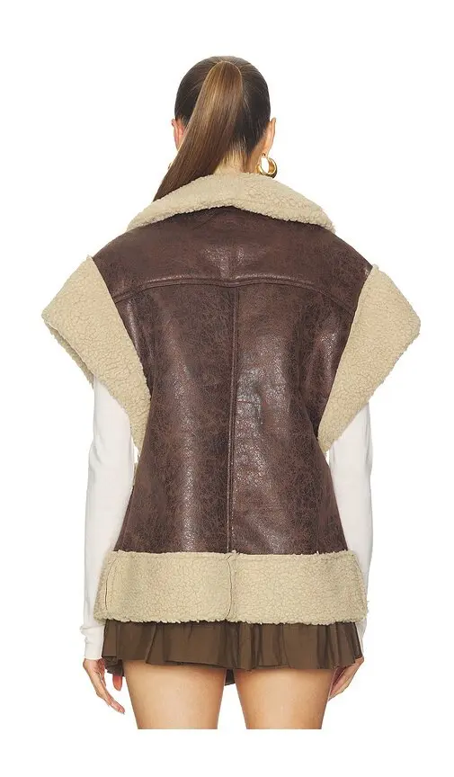 Line & Dot Ace Faux Shearling Vest