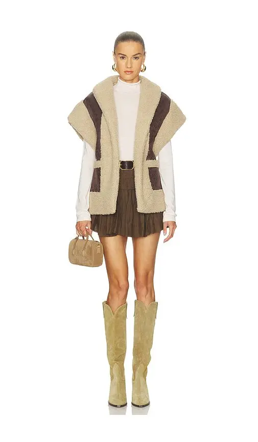 Line & Dot Ace Faux Shearling Vest