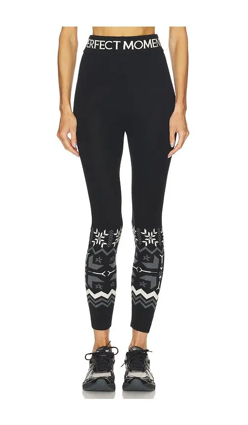 Perfect Moment Nordic Merino Wool Legging - Black