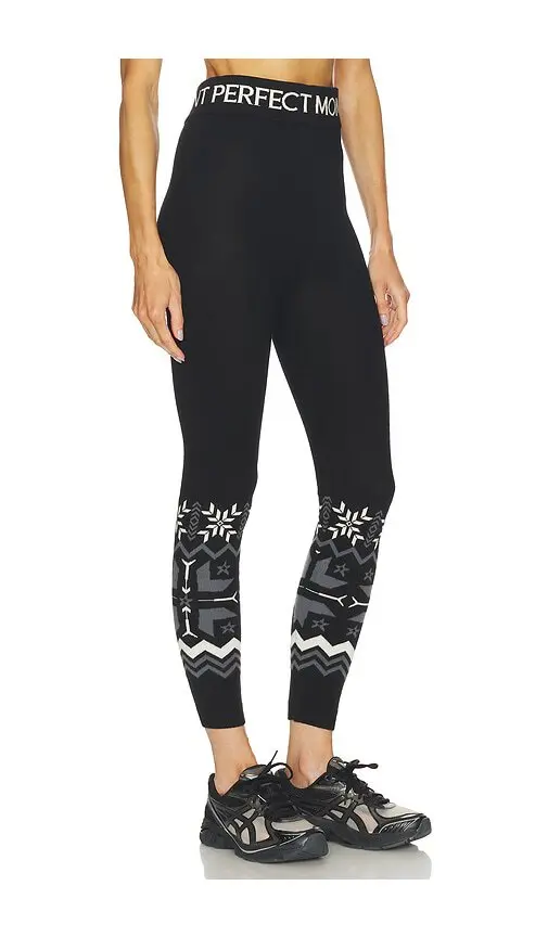 Perfect Moment Nordic Merino Wool Legging - Black