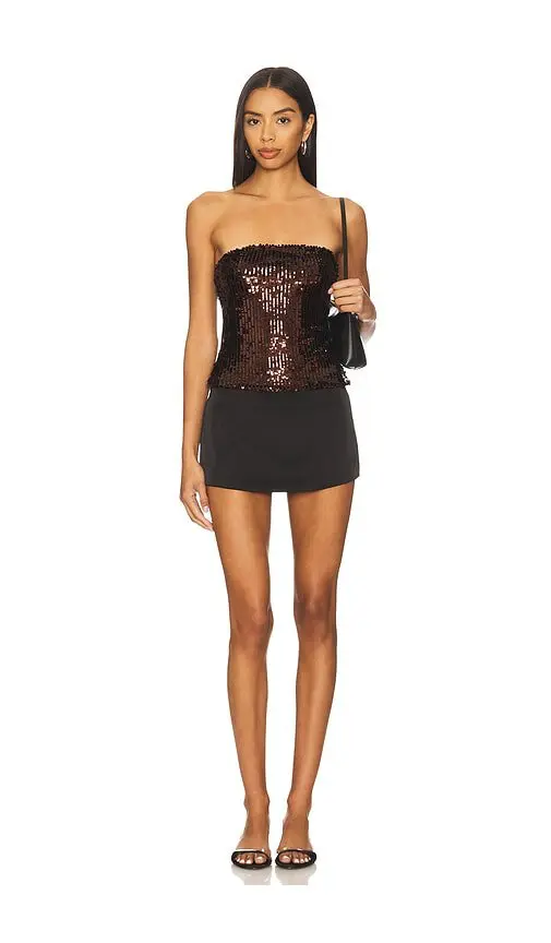 RUNAWAY THE LABEL Anette Strapless Sequin Bustier