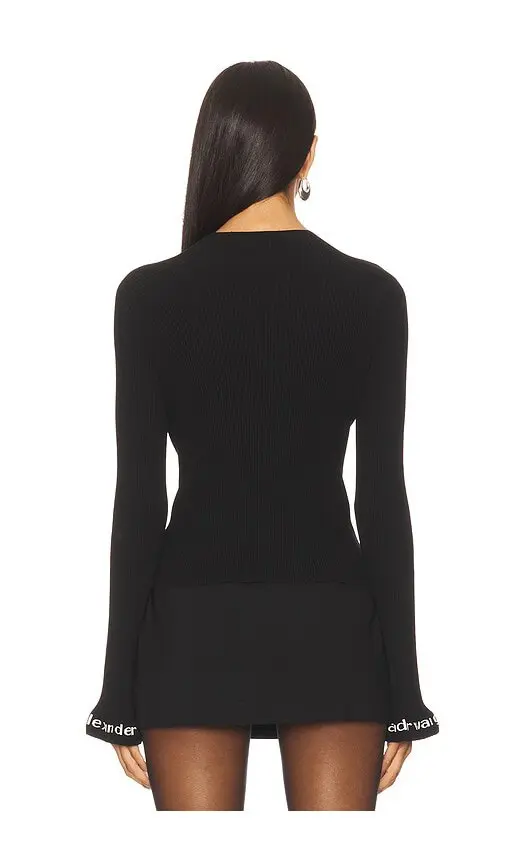 Alexander Wang Logo Ribbed Pullover