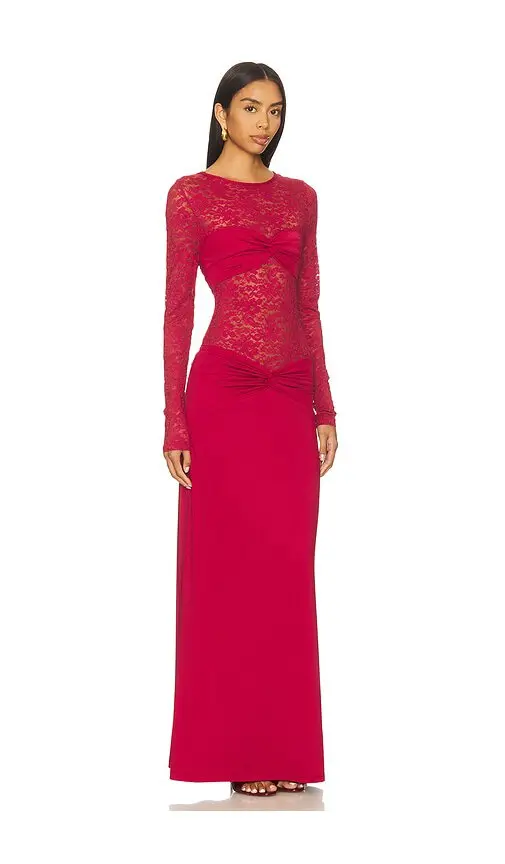 runaway the label long sleeve dress Runaway The Label Martina Knit Maxi Dress in Black