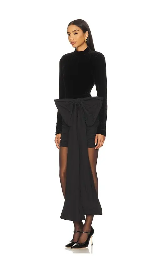 ROTATE BY BIRGER CHRISTENSEN Velvet Bow Mini Dress