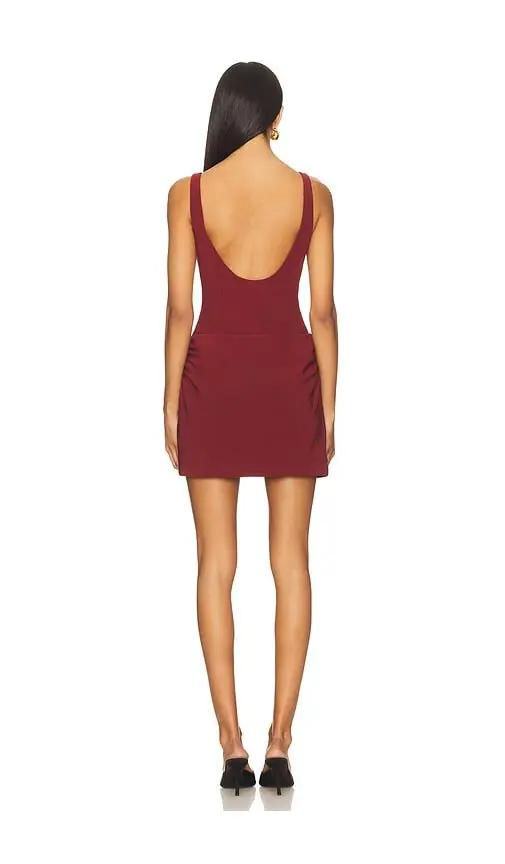 lovers and friends burgundy dress Mini - Wine COLOR:Dusty Turquoise Church Dresses Eli Tiered Ruffle Midi