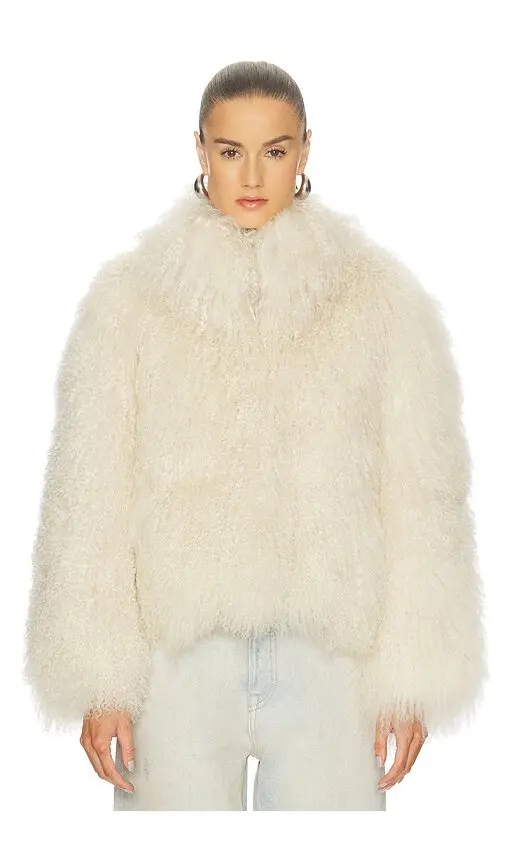 LAMARQUE Bianca Fur Jacket - Bone
