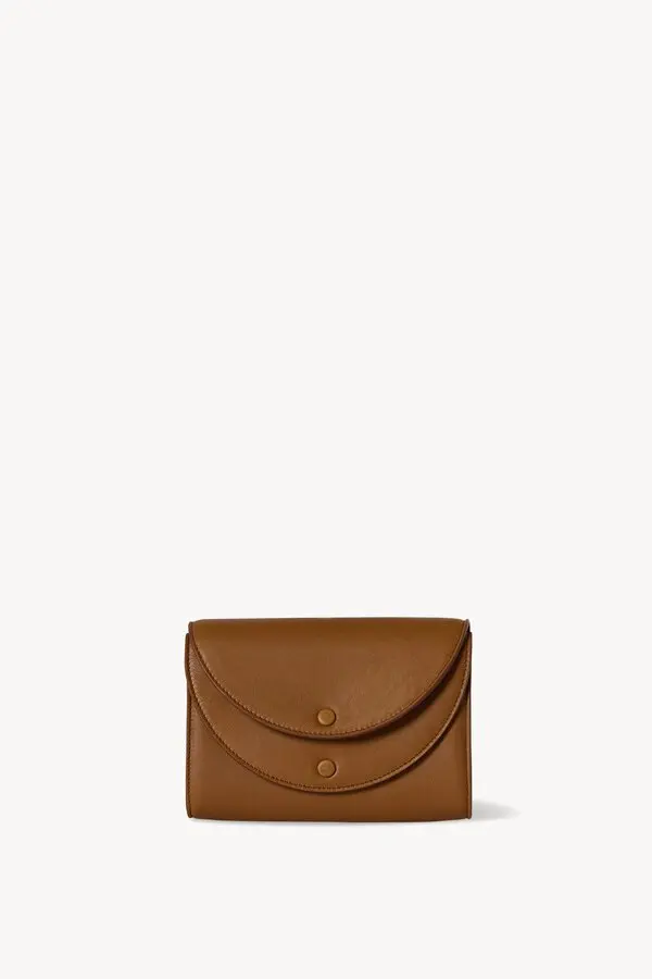 THE ROW Double Flap Clutch - Cuir