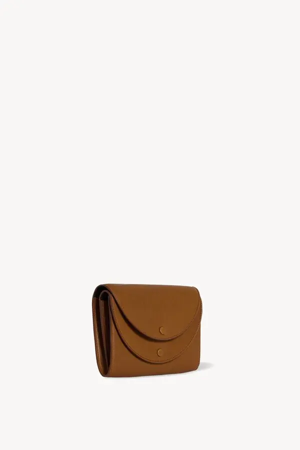 THE ROW Double Flap Clutch - Cuir
