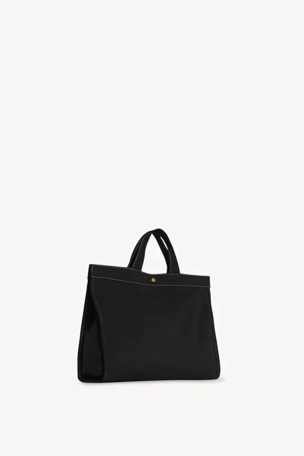THE ROW Sisal Shopper In Cotton - Black