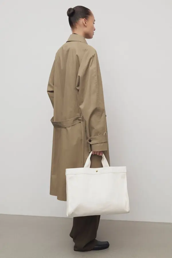 THE ROW Sisal Shopper In Cotton - Optical White