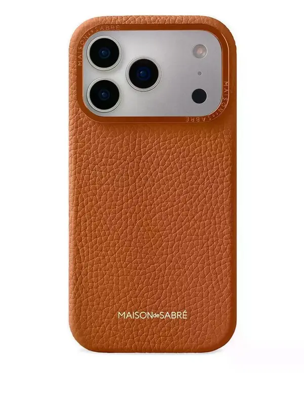 MAISON DE SABRE Logo-leterring Iphone 17 Pro Max Case - Brown