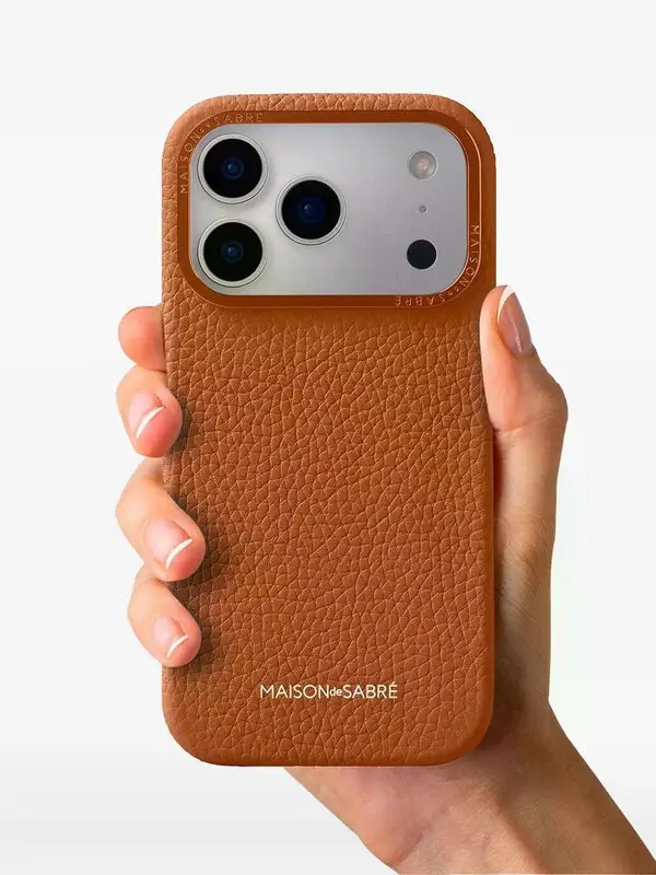 MAISON DE SABRE Logo-leterring Iphone 17 Pro Max Case - Brown