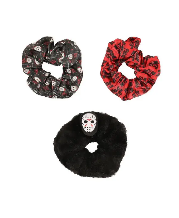 FRIDAY THE 13TH Scrunchie Set - Black  Red