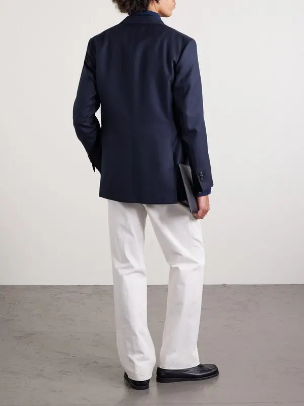 SAMAN AMEL Double-breasted Wool Suit Jacket