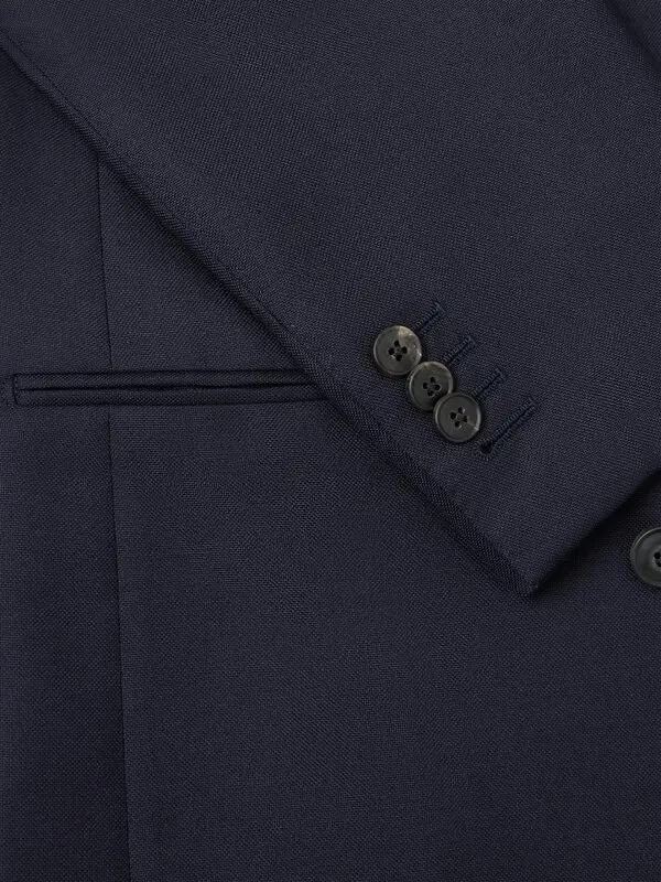 SAMAN AMEL Double-breasted Wool Suit Jacket
