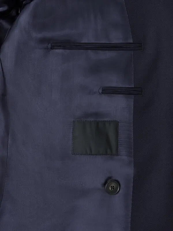 SAMAN AMEL Double-breasted Wool Suit Jacket