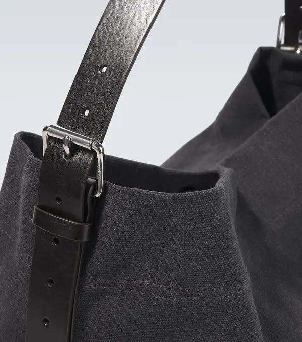 LEMAIRE Leather-trimmed Canvas Tote