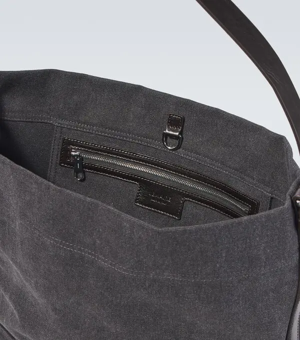 LEMAIRE Canvas Tote Bag With Leather Trim