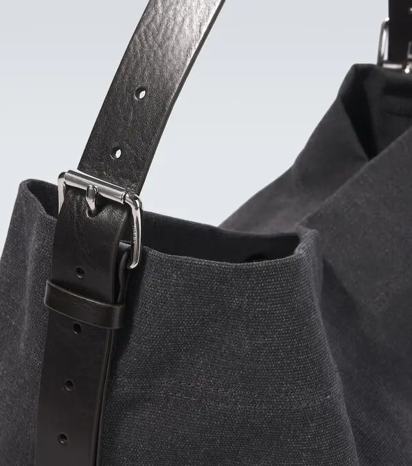 LEMAIRE Canvas Tote Bag With Leather Trim