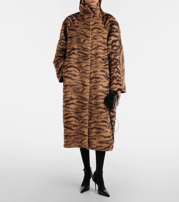 Alaïa Wool-blend Jacquard Coat