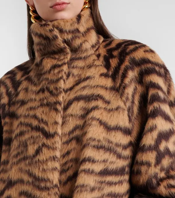 Alaïa Wool-blend Jacquard Coat