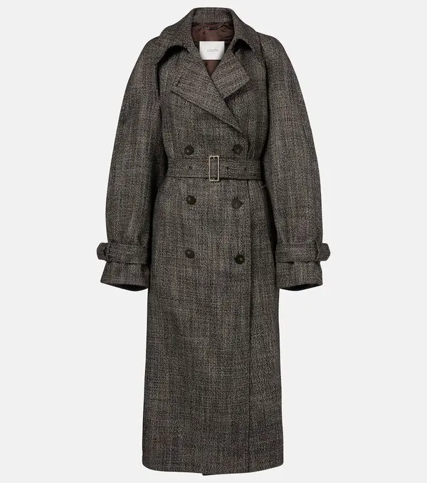 JOSEPH Laurin Double-breasted Virgin Wool Coat - Brown