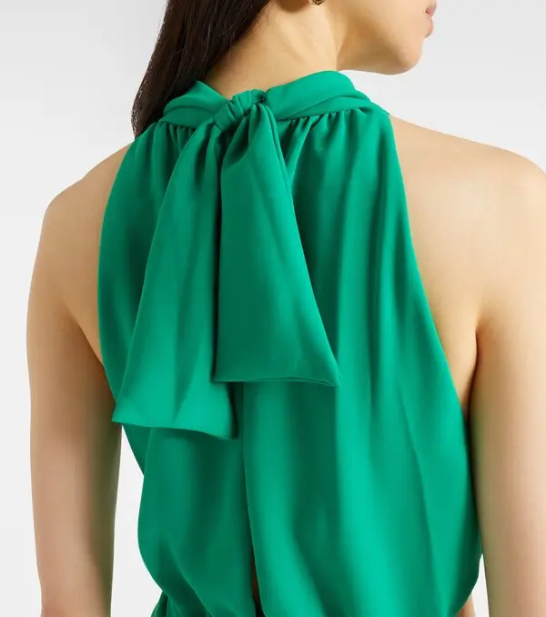 Johanna Ortiz Cutout Gathered Maxi Dress - Green