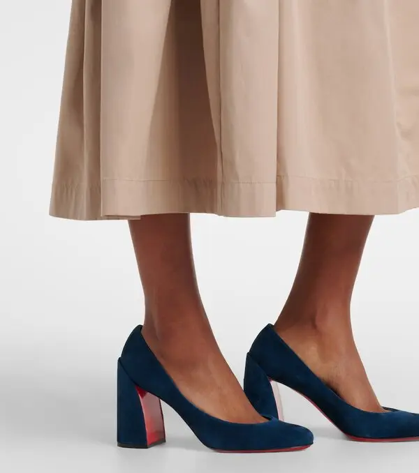 CHRISTIAN LOUBOUTIN Miss Sab Suede Pumps - Blue