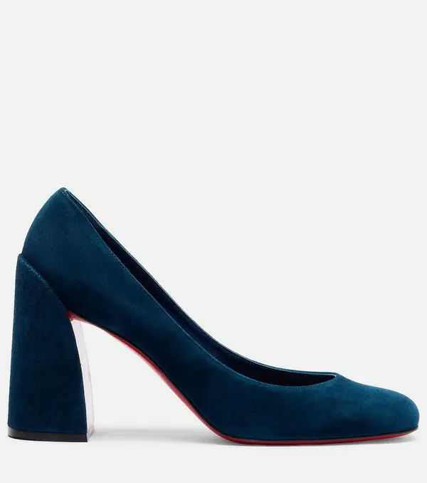 CHRISTIAN LOUBOUTIN Miss Sab Suede Pumps - Blue
