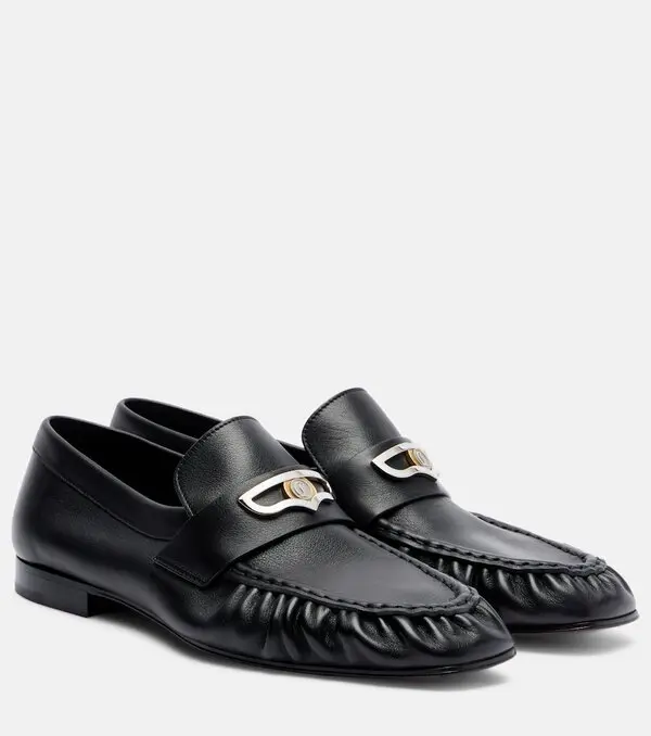 CHRISTIAN LOUBOUTIN Mocallista Leather Penny Loafers - Black
