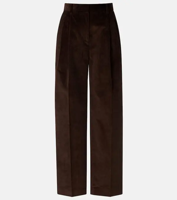 TOTEME Cotton Corduroy Wide-leg Pants - Brown