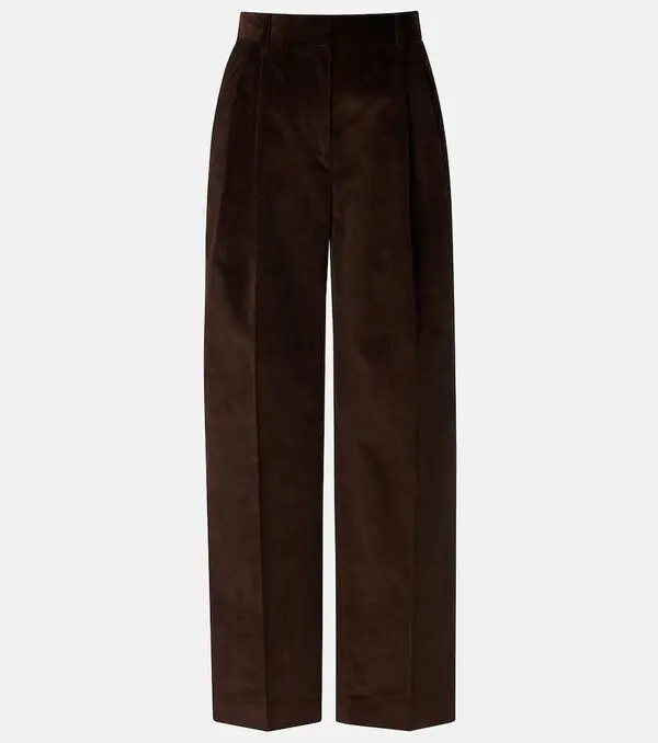 TOTEME Cotton Corduroy Wide-leg Pants - Brown