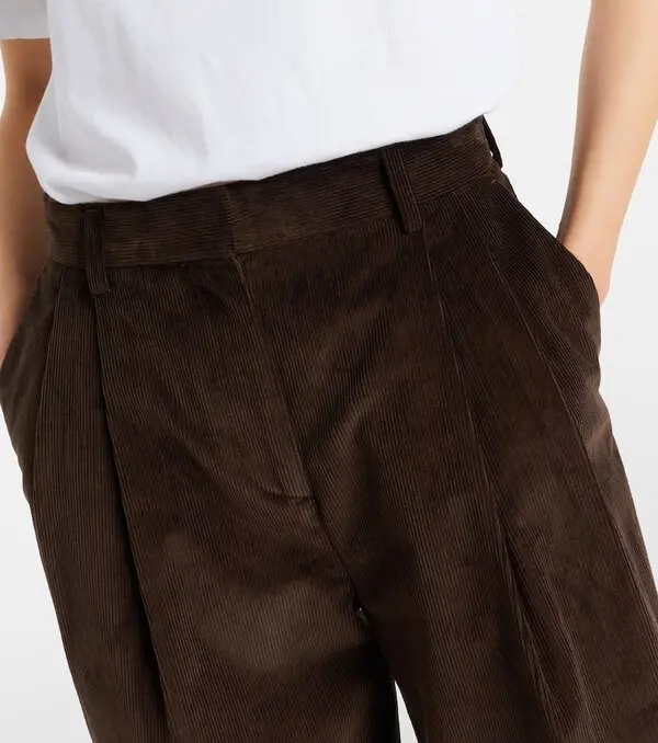 TOTEME Cotton Corduroy Wide-leg Pants - Brown