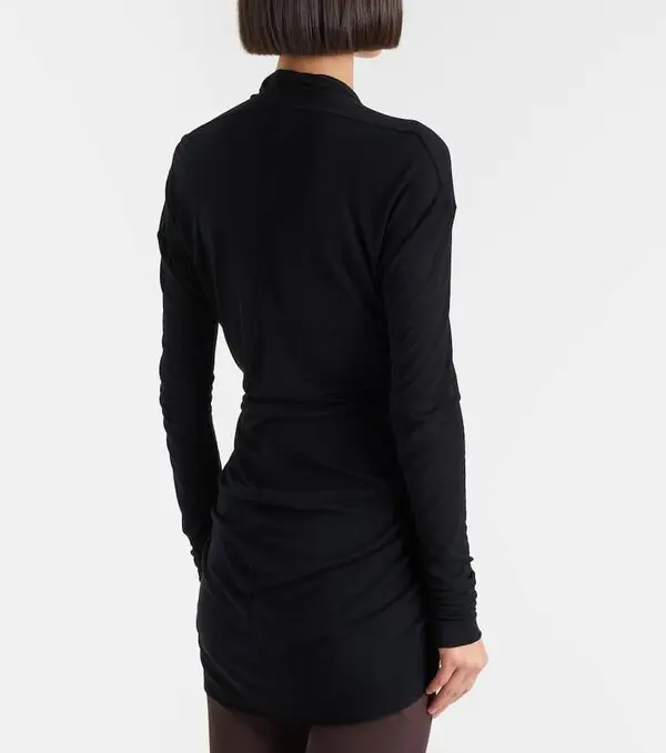 Rick Owens Gathered Minidress - Black