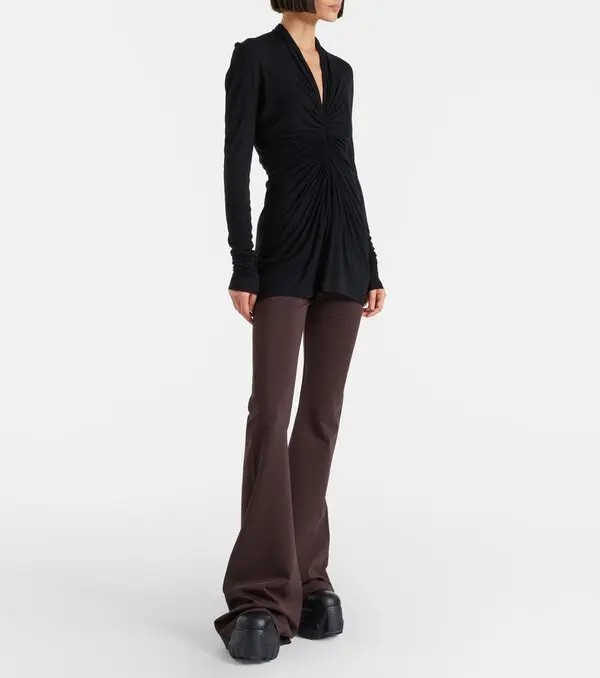 Rick Owens Gathered Minidress - Black
