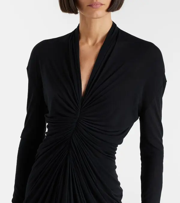 Rick Owens Gathered Minidress - Black