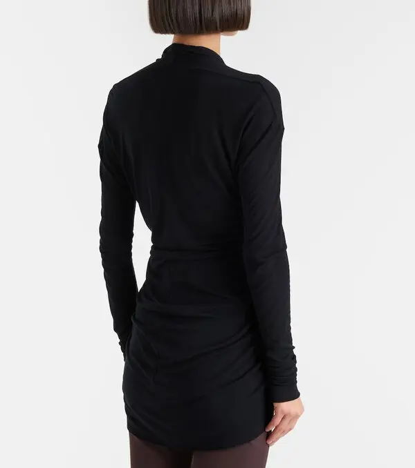 Rick Owens Gathered Minidress - Black