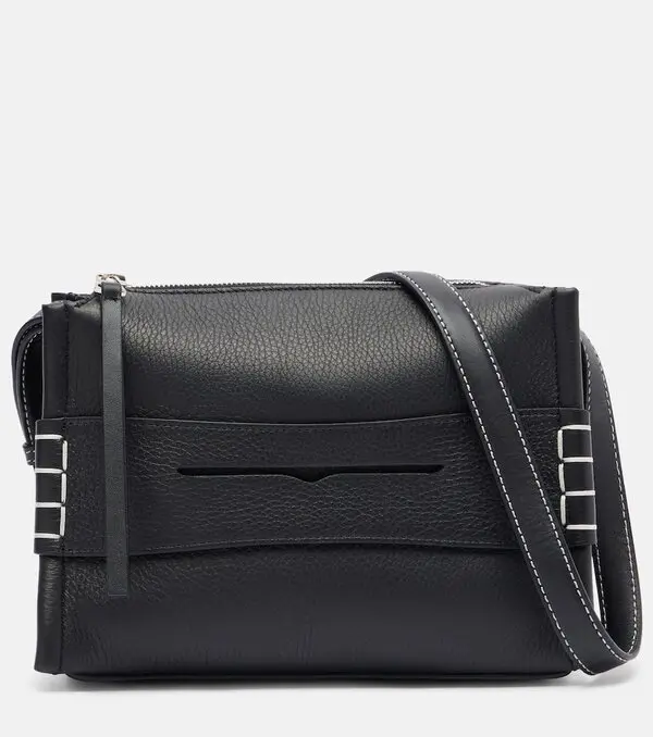 JW Anderson Loafer Small Leather Crossbody Bag - Black