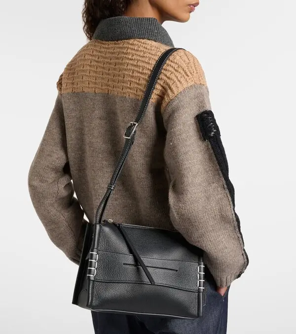 JW Anderson Loafer Small Leather Crossbody Bag - Black